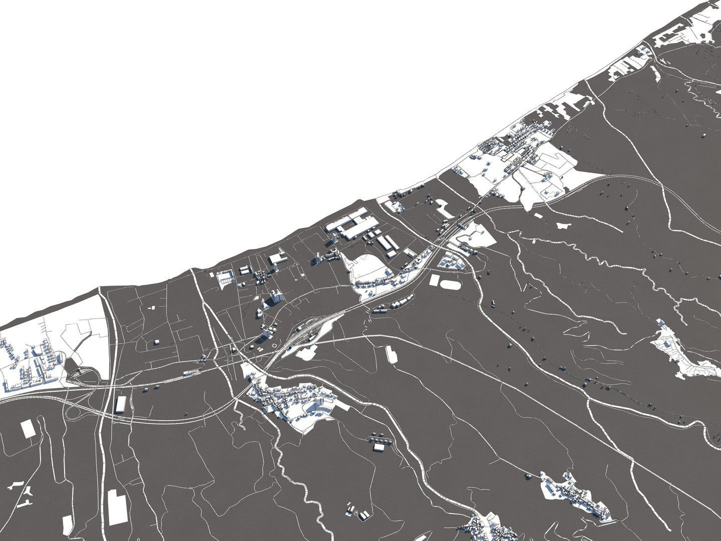 Messina Italy 50x50km City Map 3D Model 3D model | CGTrader