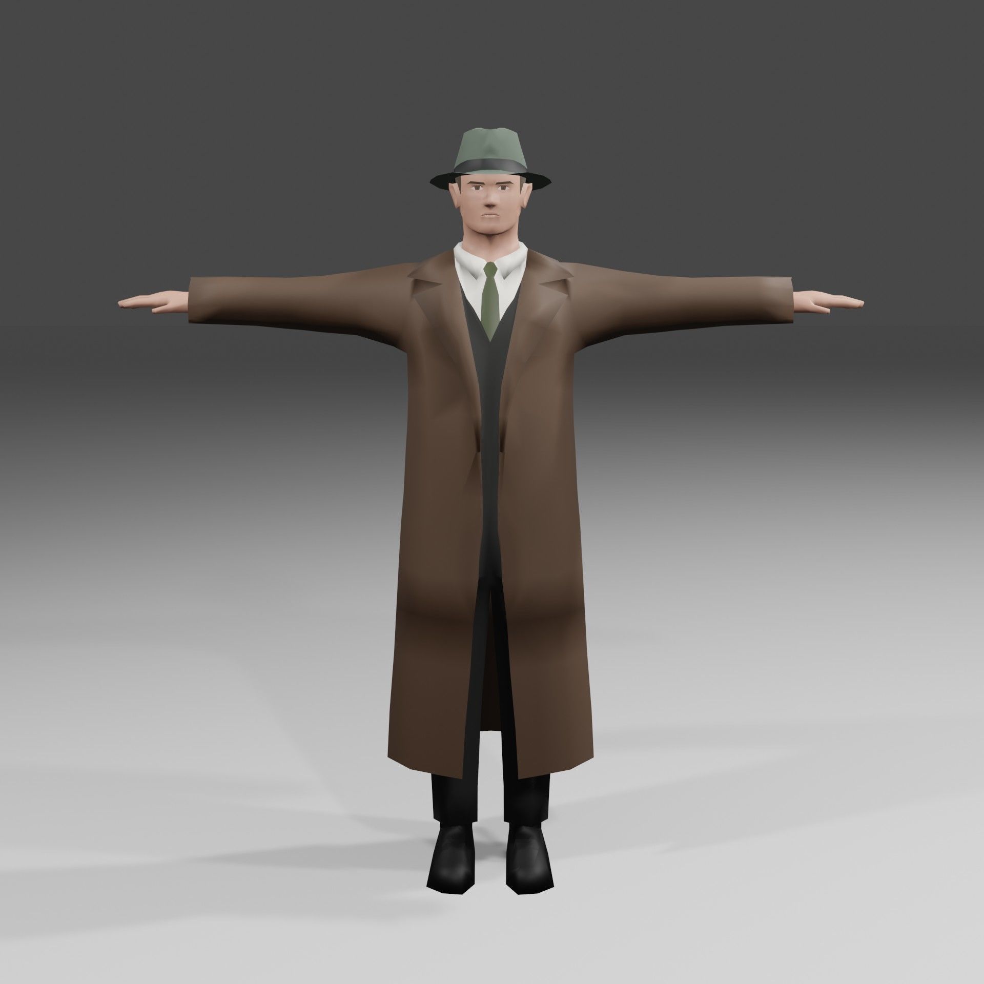3D model Lowpoly Stylized Detective updated edition VR / AR / low-poly ...