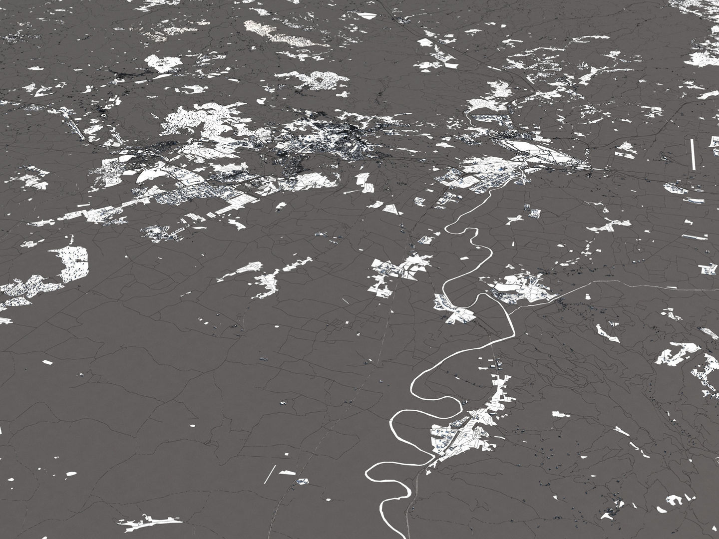 Perugia Italy 50x50km City Map 3D Model 3D model | CGTrader