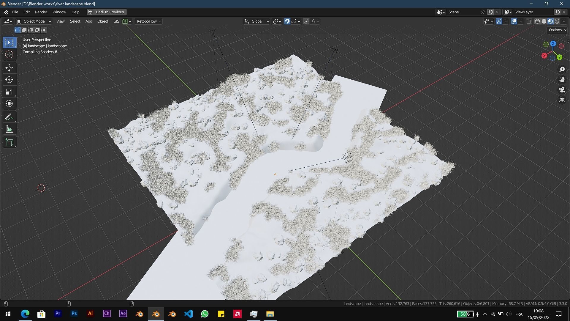 landscape with geometry nodes 3D model | CGTrader