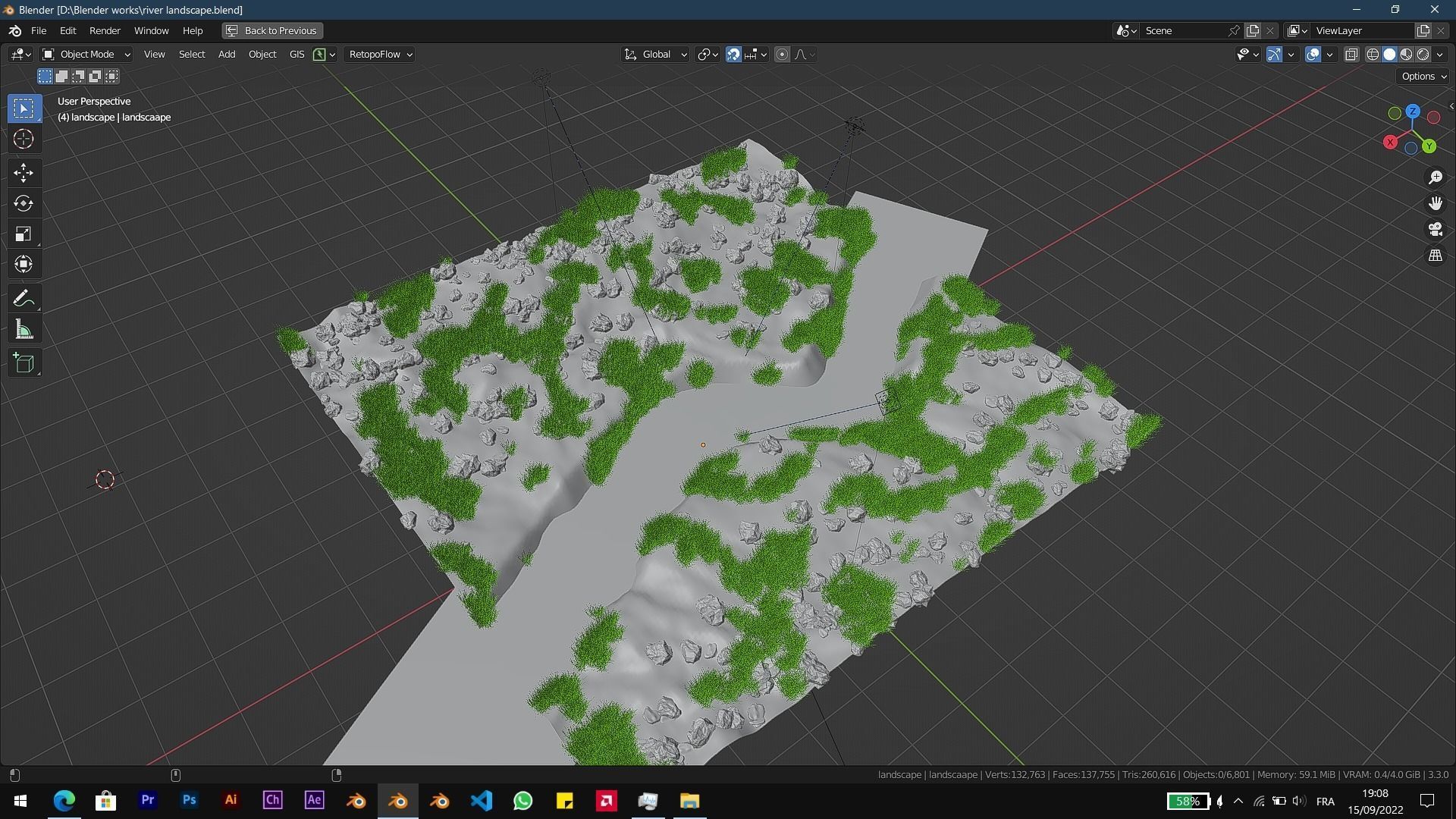 landscape with geometry nodes 3D model | CGTrader