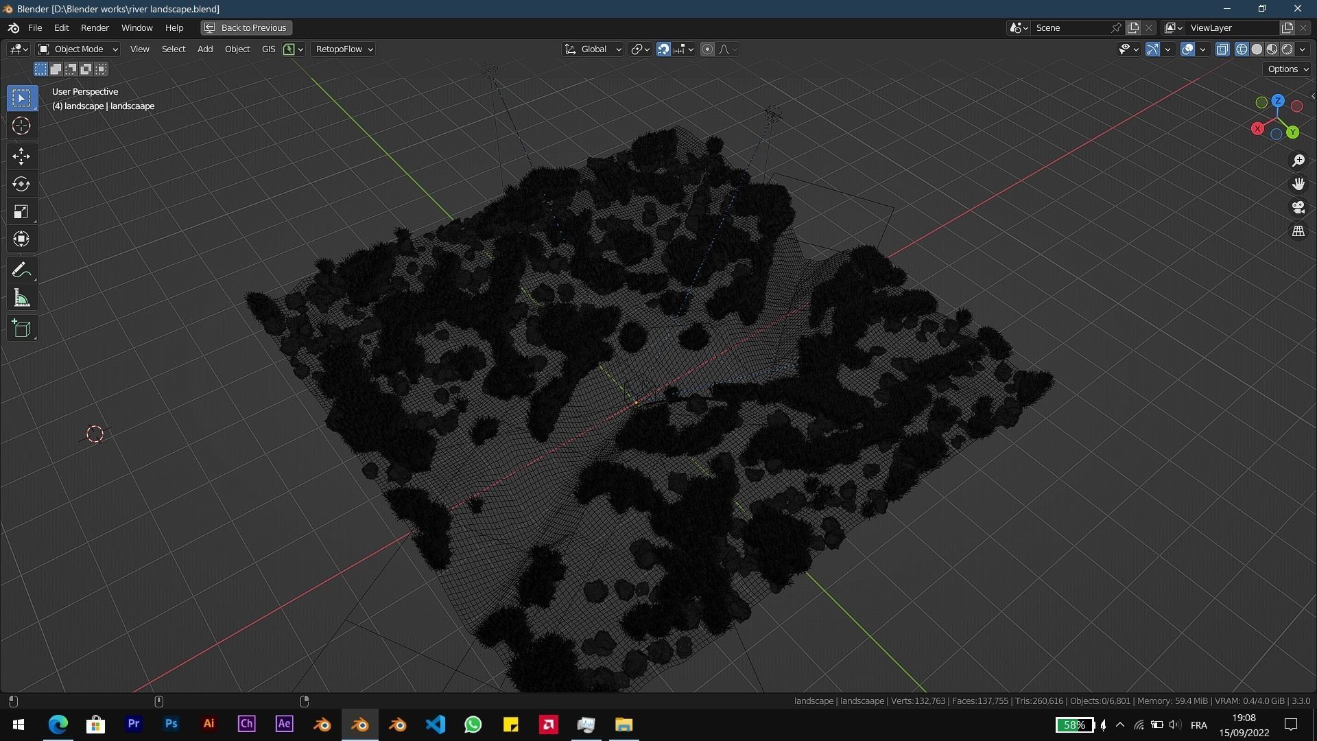 landscape with geometry nodes 3D model | CGTrader