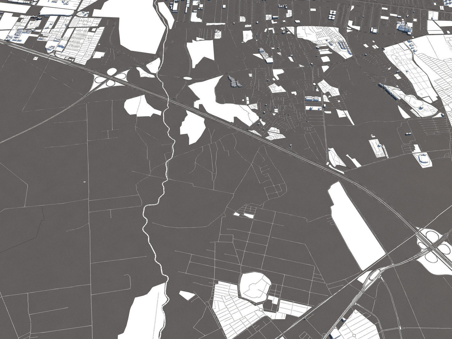 Tehran Iran 50x50km City Map 3D model | CGTrader