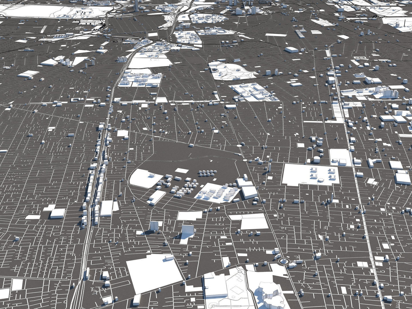 Tehran Iran 50x50km City Map 3D model | CGTrader