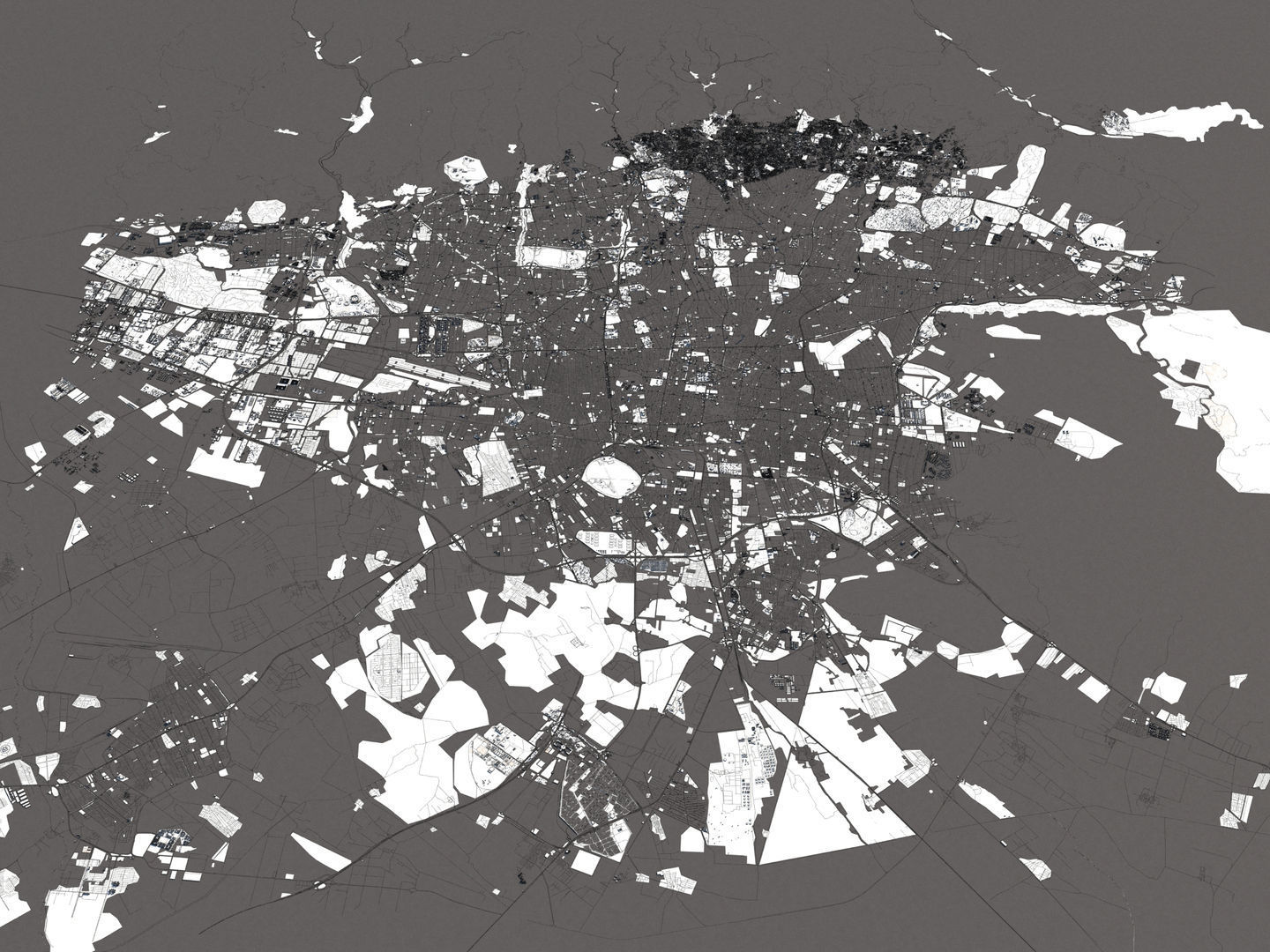 Tehran Iran 50x50km City Map 3D model | CGTrader