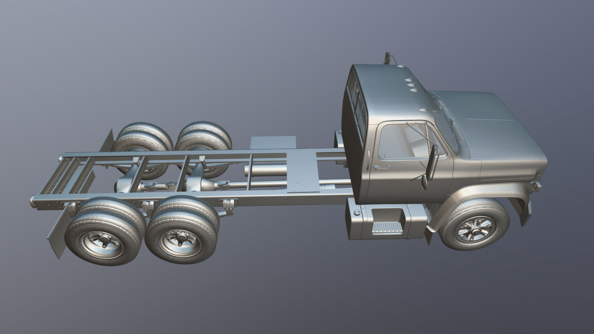 3D model 80s industrial frame truck VR / AR / low-poly | CGTrader