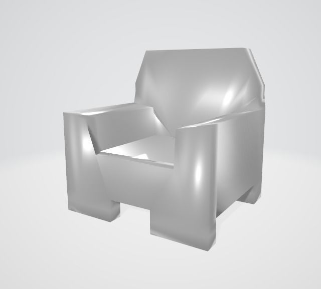 Low Poly Single Person Sofa free 3D model | CGTrader
