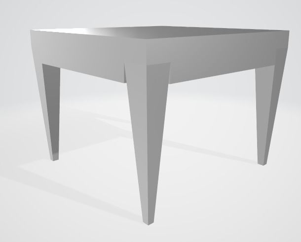 Low Poly Dinning Table free 3D model | CGTrader