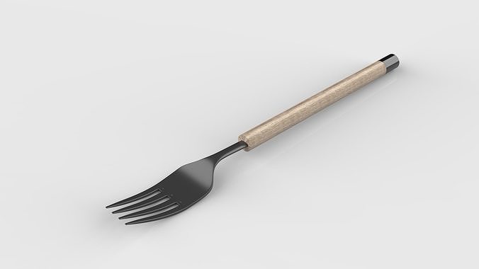 Minimalist design fork 3D model rigged | CGTrader