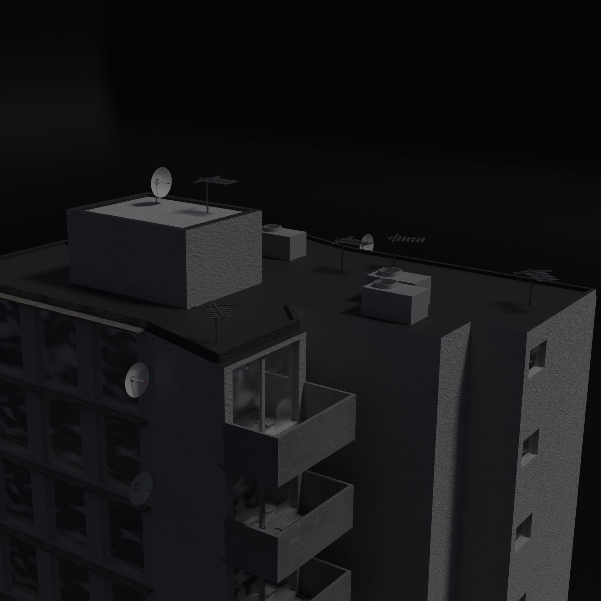 3D model High Rise 1 VR / AR / low-poly | CGTrader