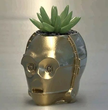 FLOWER POT C-3PO Citripio 3D model 3D printable | CGTrader