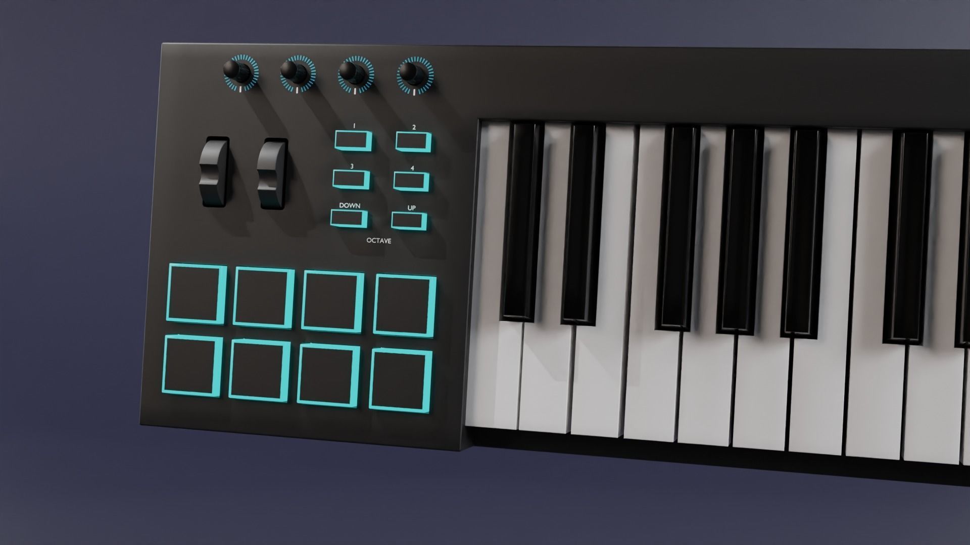Generic Midi Keyboard 3D model | CGTrader