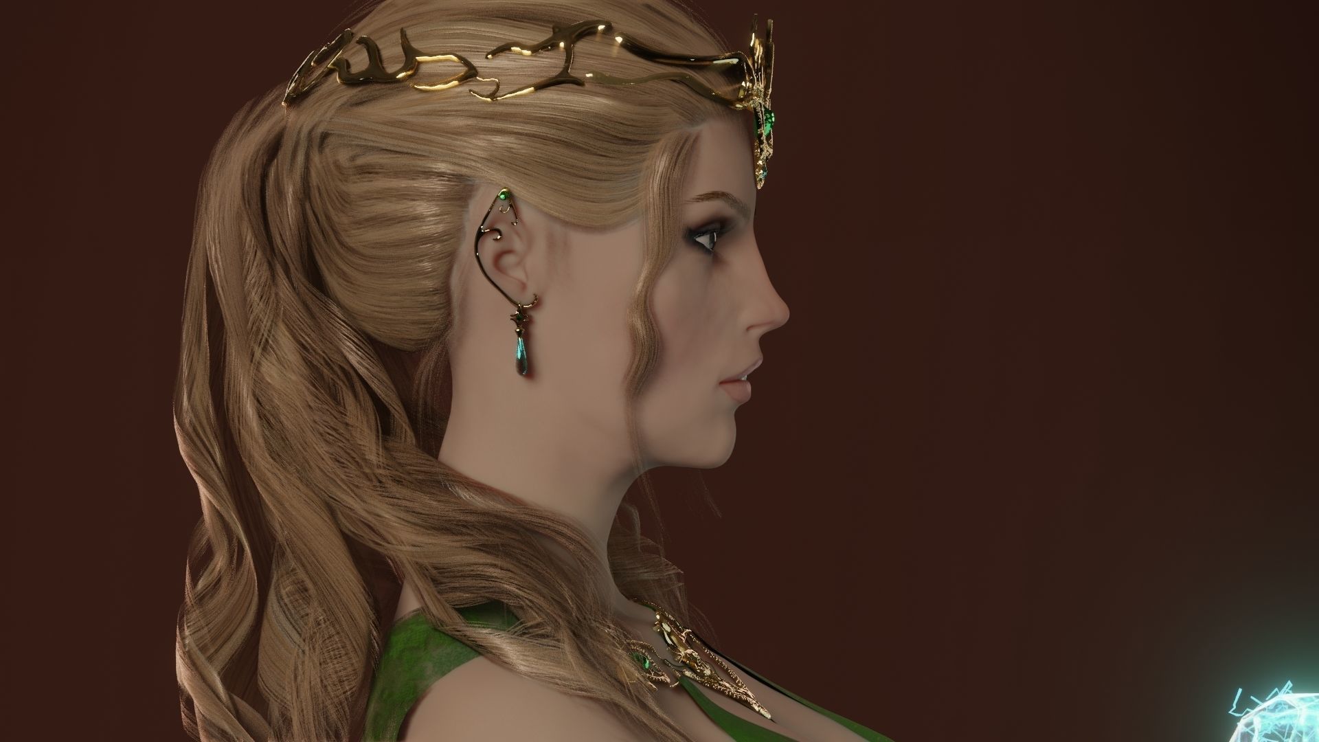 3D model Beautiful elven wizard VR / AR / low-poly | CGTrader