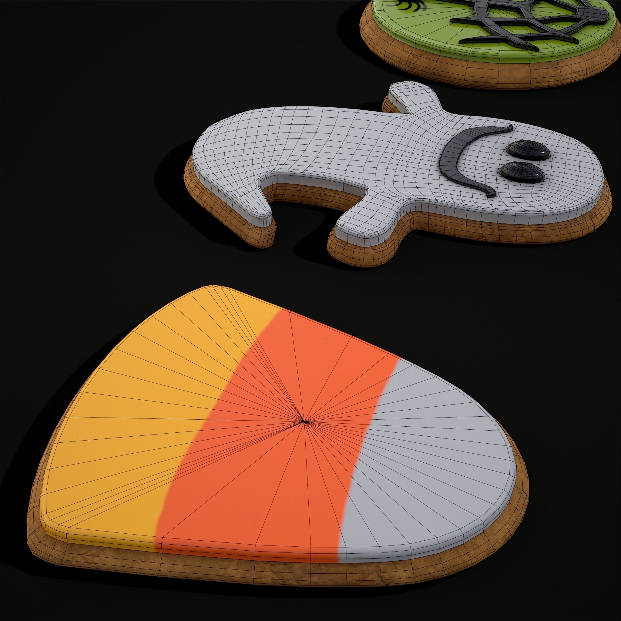 3D model Halloween Cookies Set One VR / AR / low-poly | CGTrader