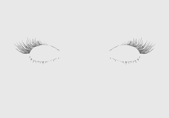 Realistic Long Eyelashes 3D model | CGTrader