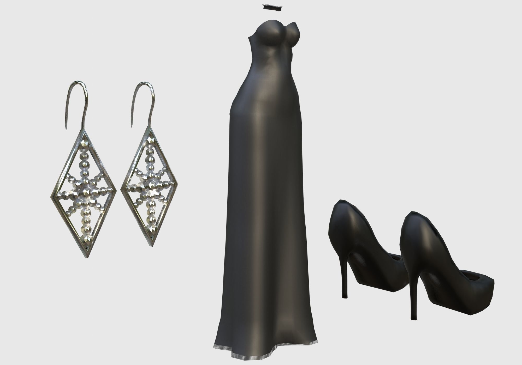 3D model Female Elegant Outfit VR / AR / low-poly | CGTrader