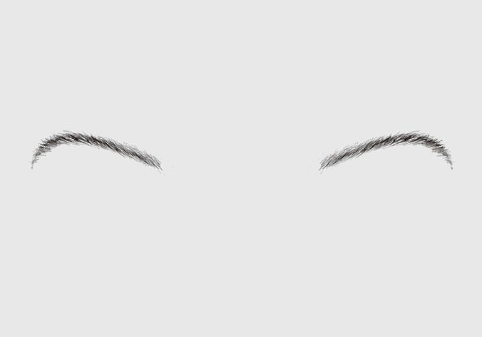 Dark Basic Eyebrow 3D model | CGTrader