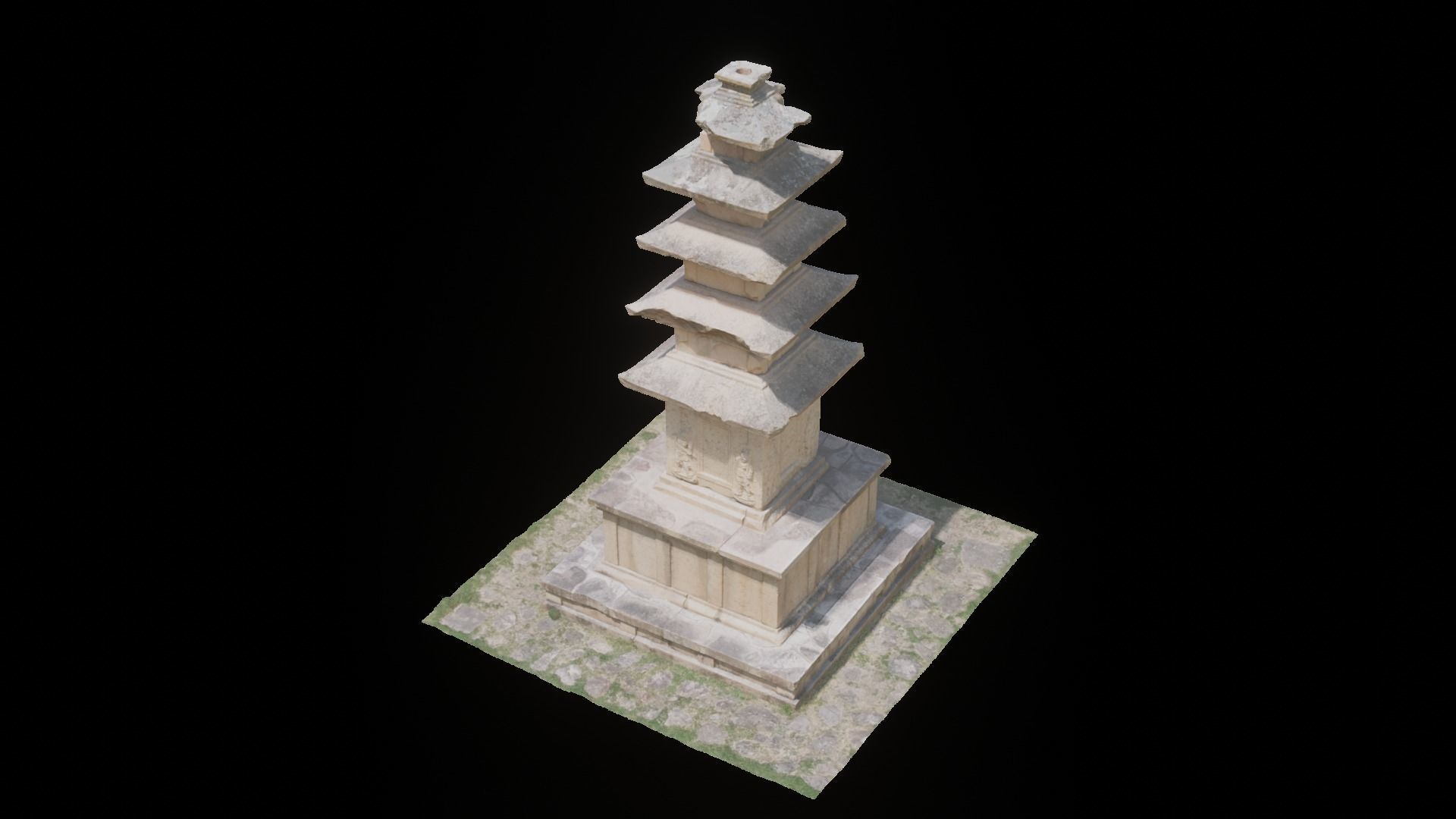 Five-story West Stone Pagoda at Janghang-ri Temple Site 3D model | CGTrader