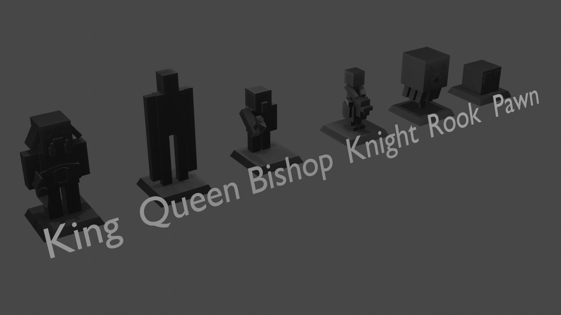 3D model Minecraft Chess VR / AR / low-poly | CGTrader