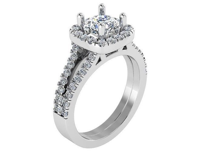 Big stone Diamond ring 1882 3D 3D model 3D printable | CGTrader