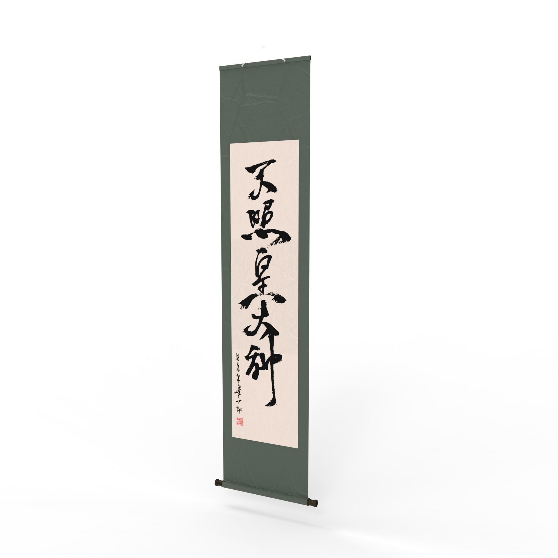 hanging scroll 3D model | CGTrader