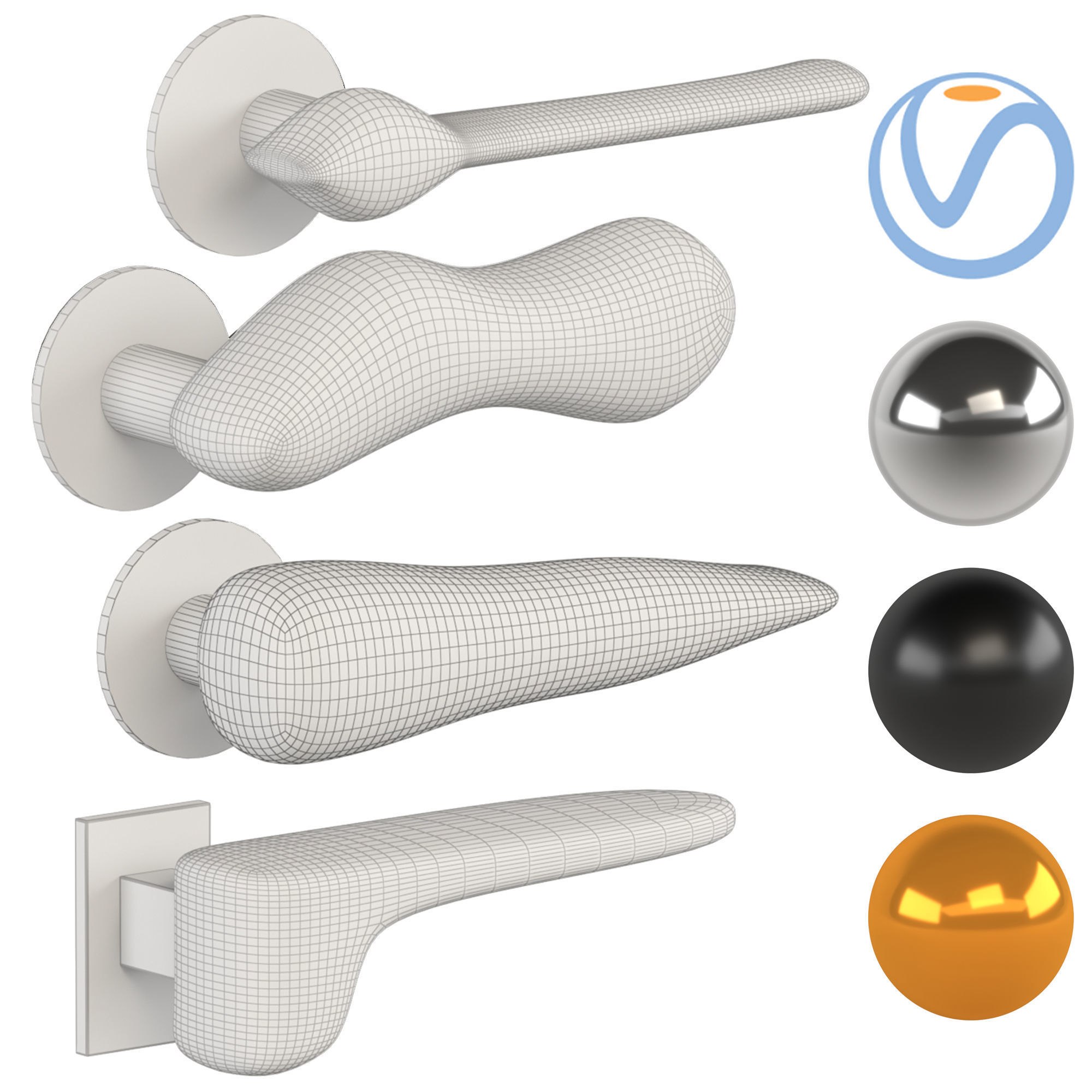 3D model Handle Collection 01 VR / AR / low-poly | CGTrader