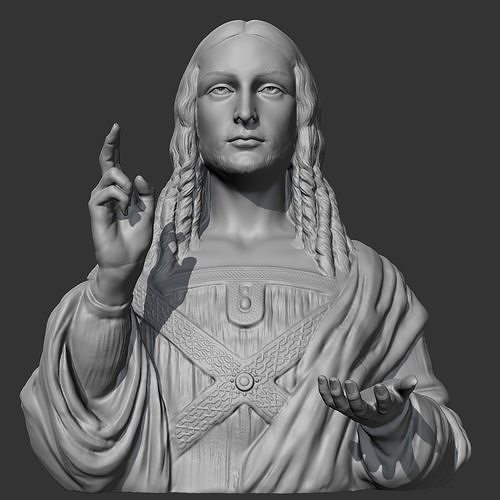 Salvator Mundi 3D print model 3D model 3D printable | CGTrader