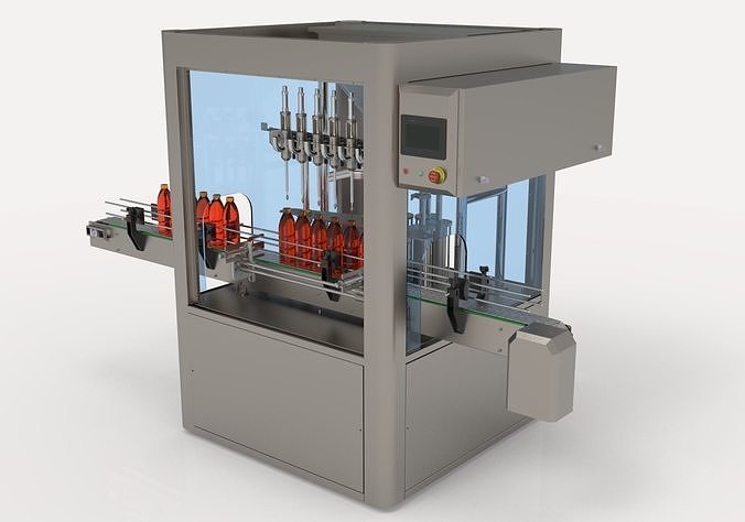 Filling Machine For bottels 3D model 3D printable | CGTrader