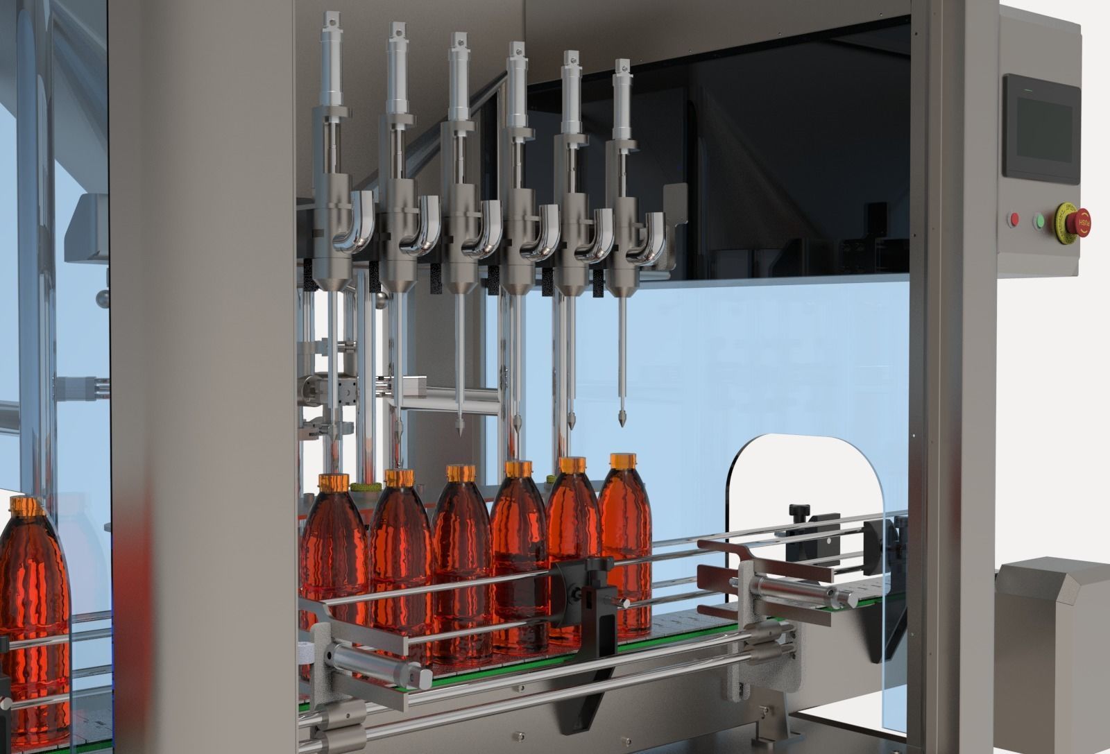 Filling Machine For bottels 3D model 3D printable | CGTrader