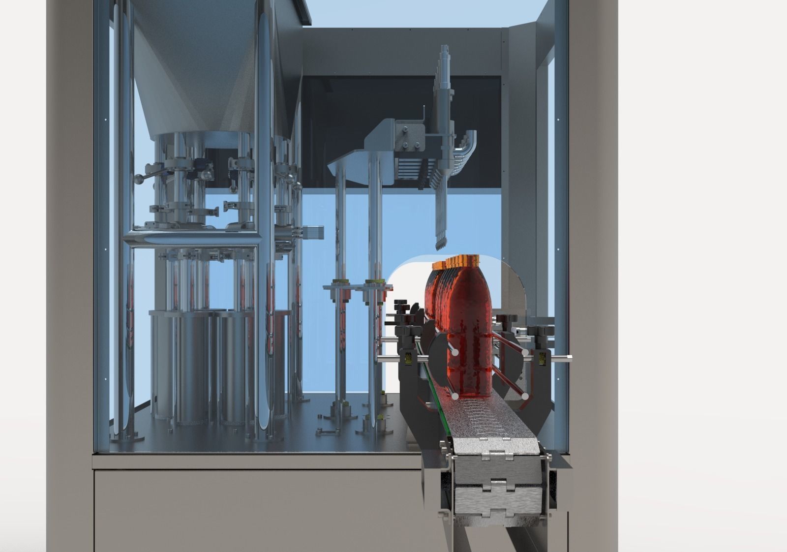 Filling Machine For bottels 3D model 3D printable | CGTrader