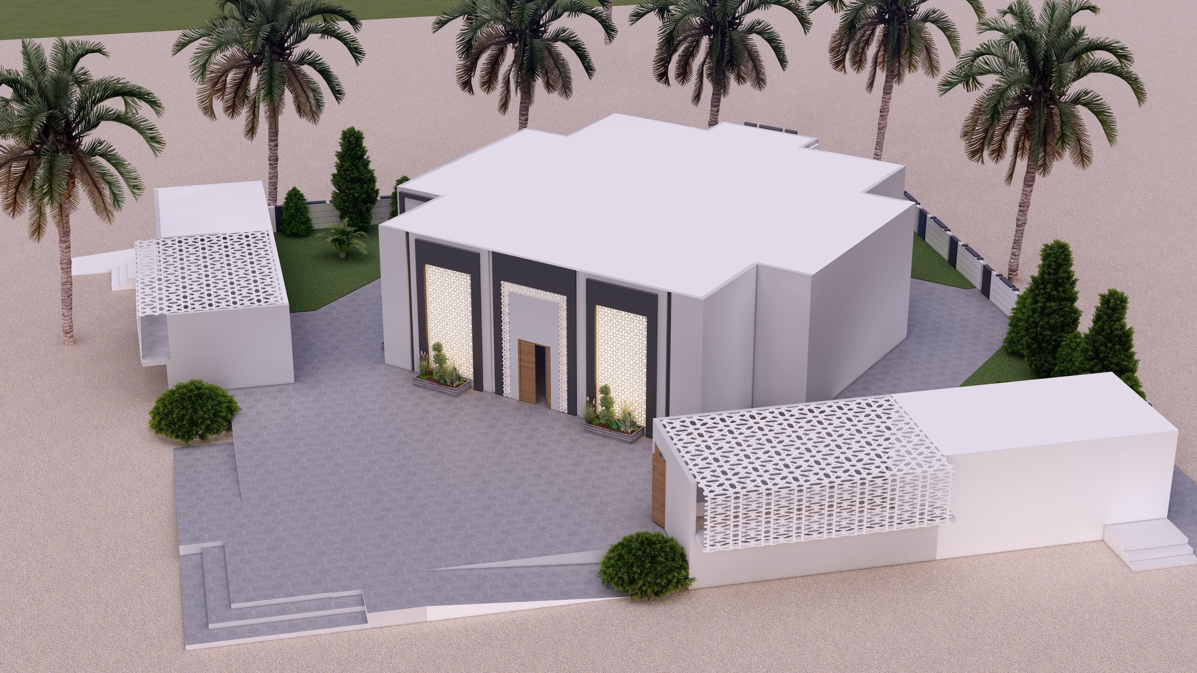 MASJID- ISLAMIC ARCHITECTURE 3D model animated | CGTrader