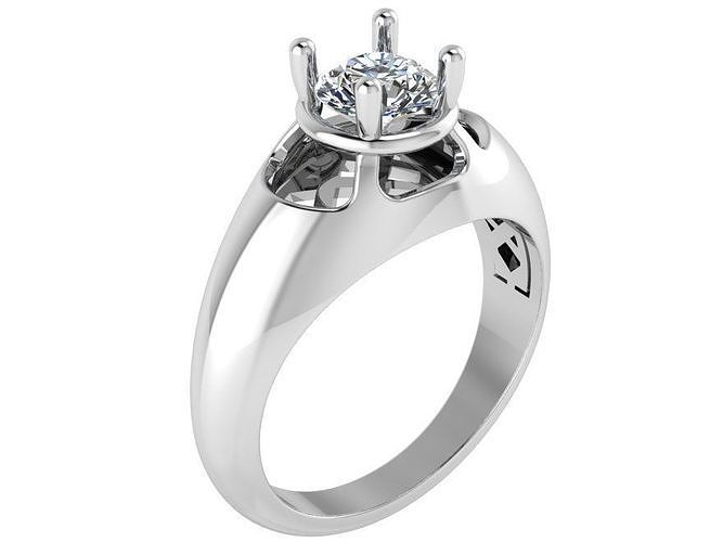 Big Stone Diamond ring 1916 3D print model 3D model 3D printable | CGTrader