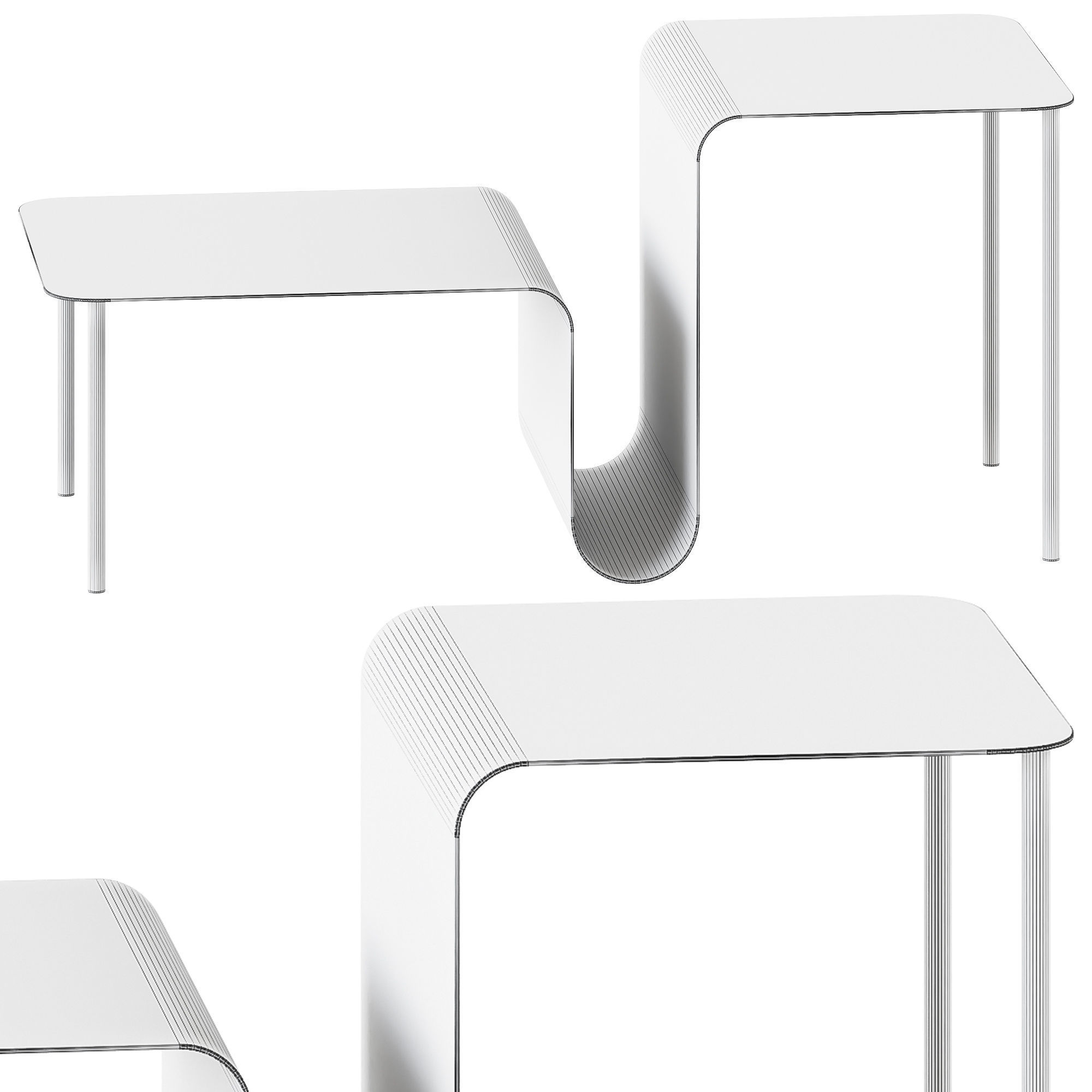 Wave Wa T000 Table by True Design 3D model | CGTrader