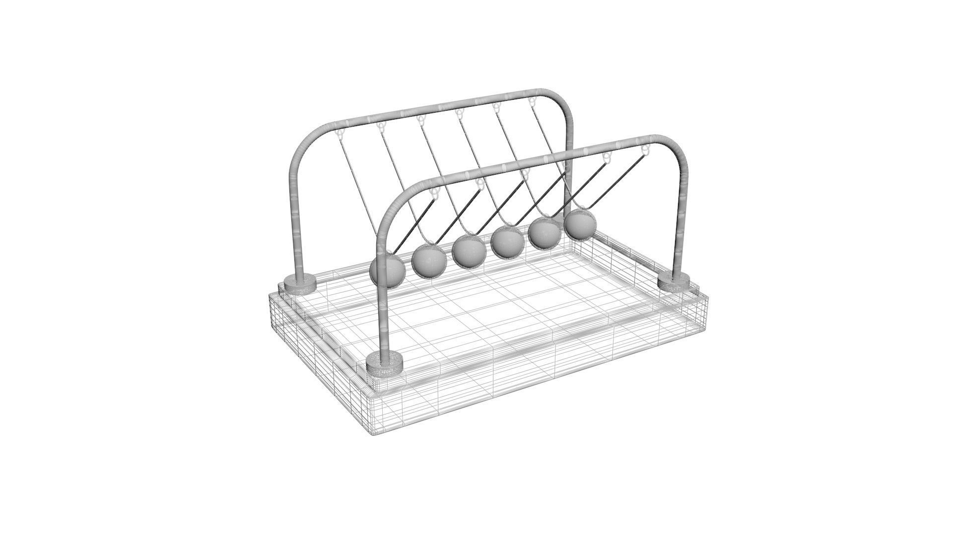 Newtons Cradle 3d Model Animated Cgtrader