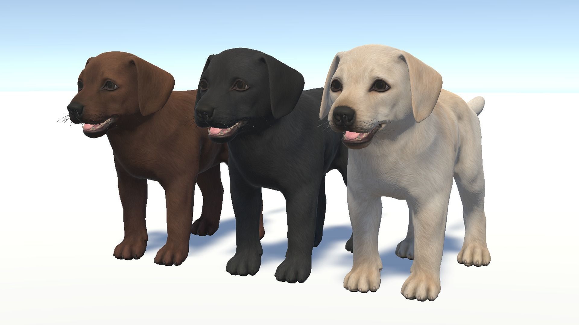 3D model Puppy - Labrador VR / AR / low-poly | CGTrader