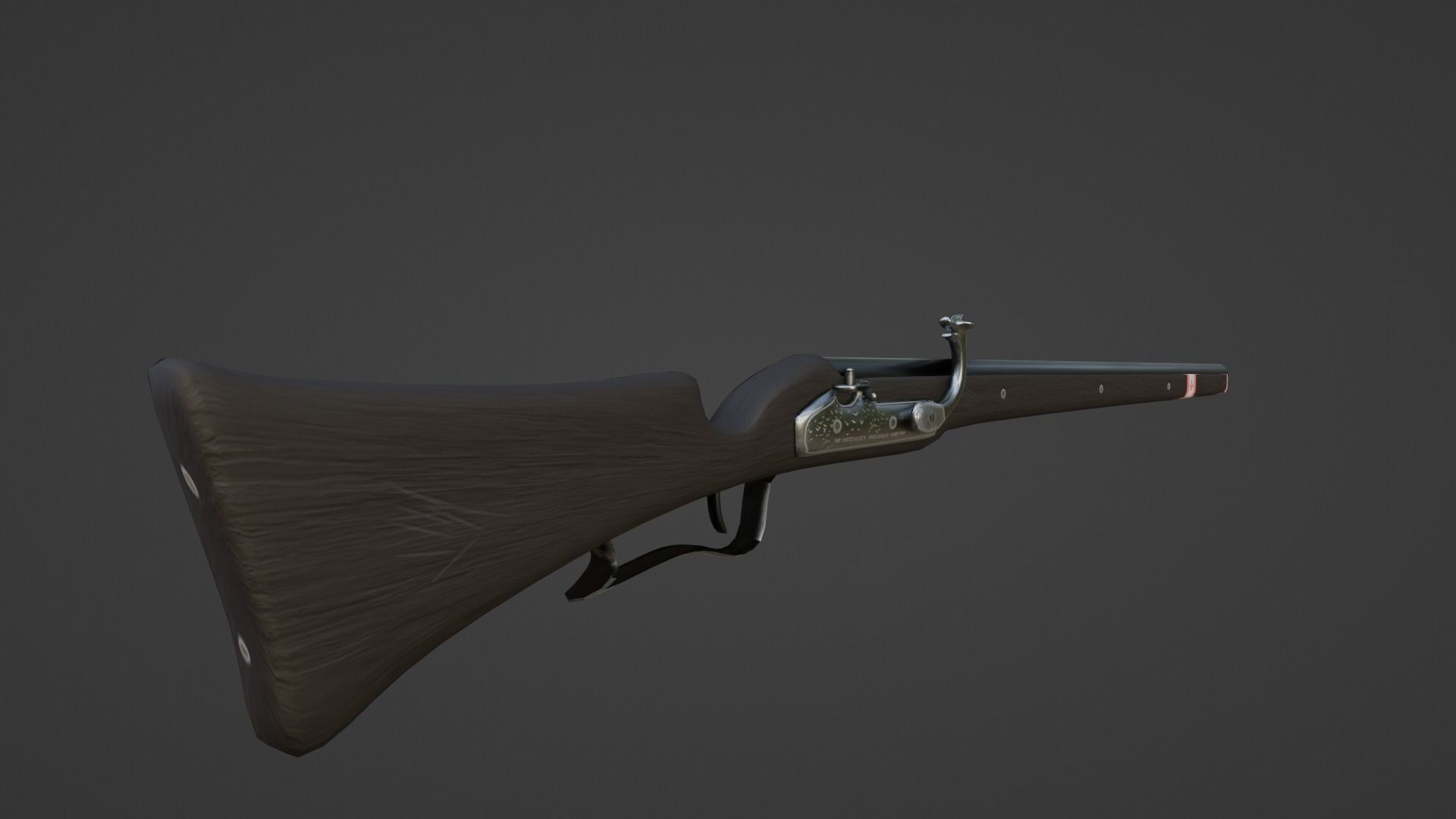 3D model 1480 Matchlock Arquebus Long Rifle VR / AR / low-poly | CGTrader