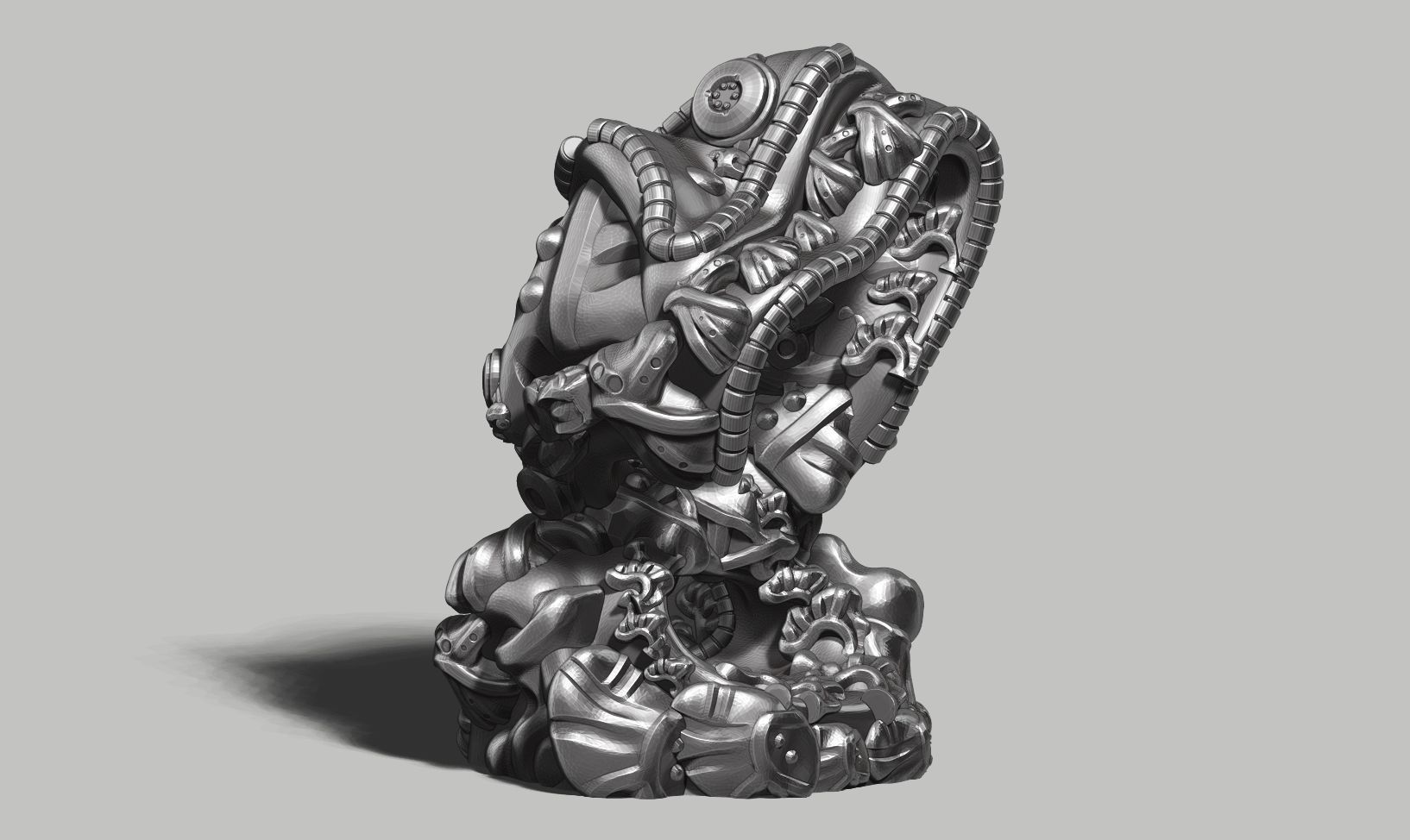 Modern Abstract robotic sculpture 3d print model 152 3D model 3D ...
