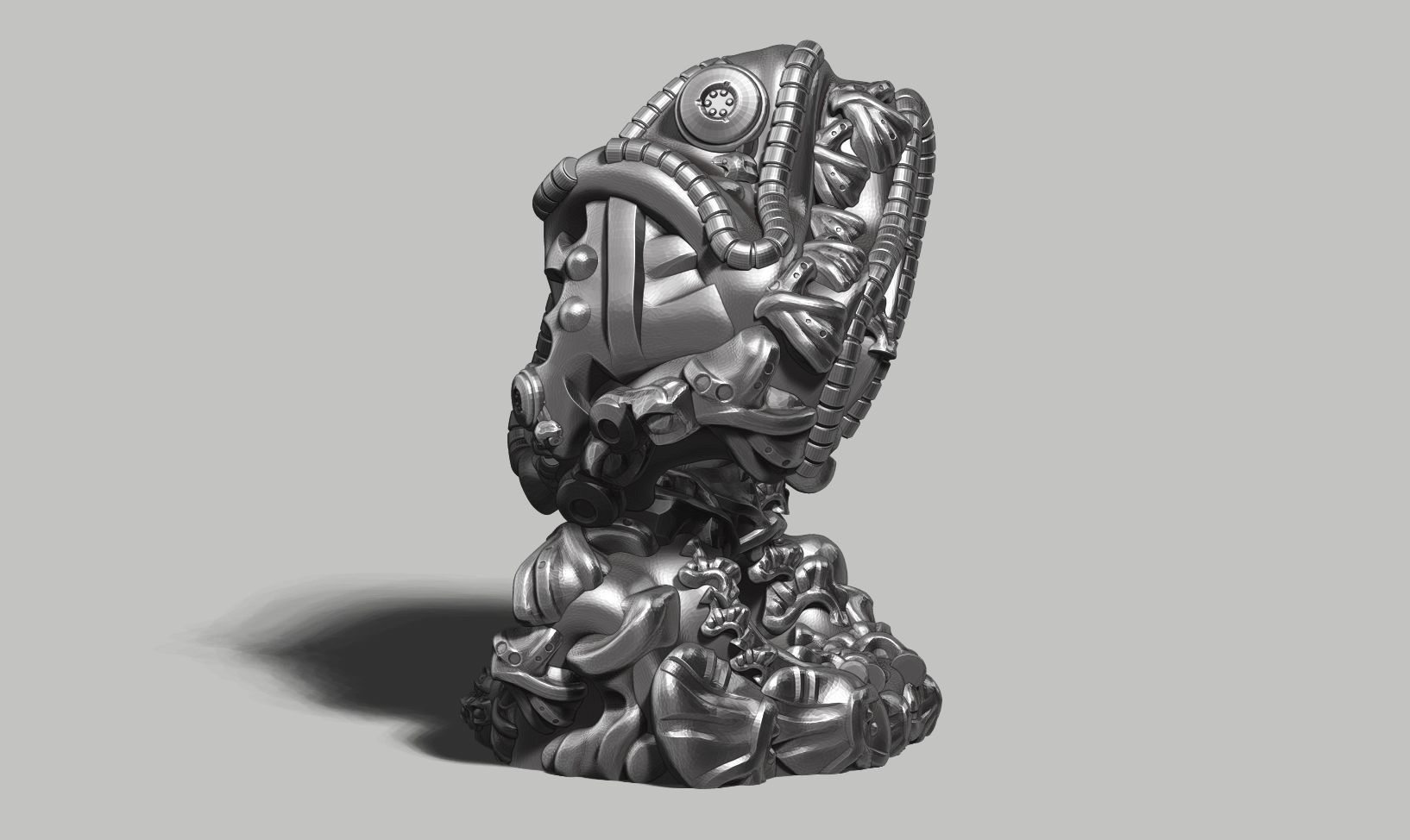 Modern Abstract robotic sculpture 3d print model 152 3D model 3D ...