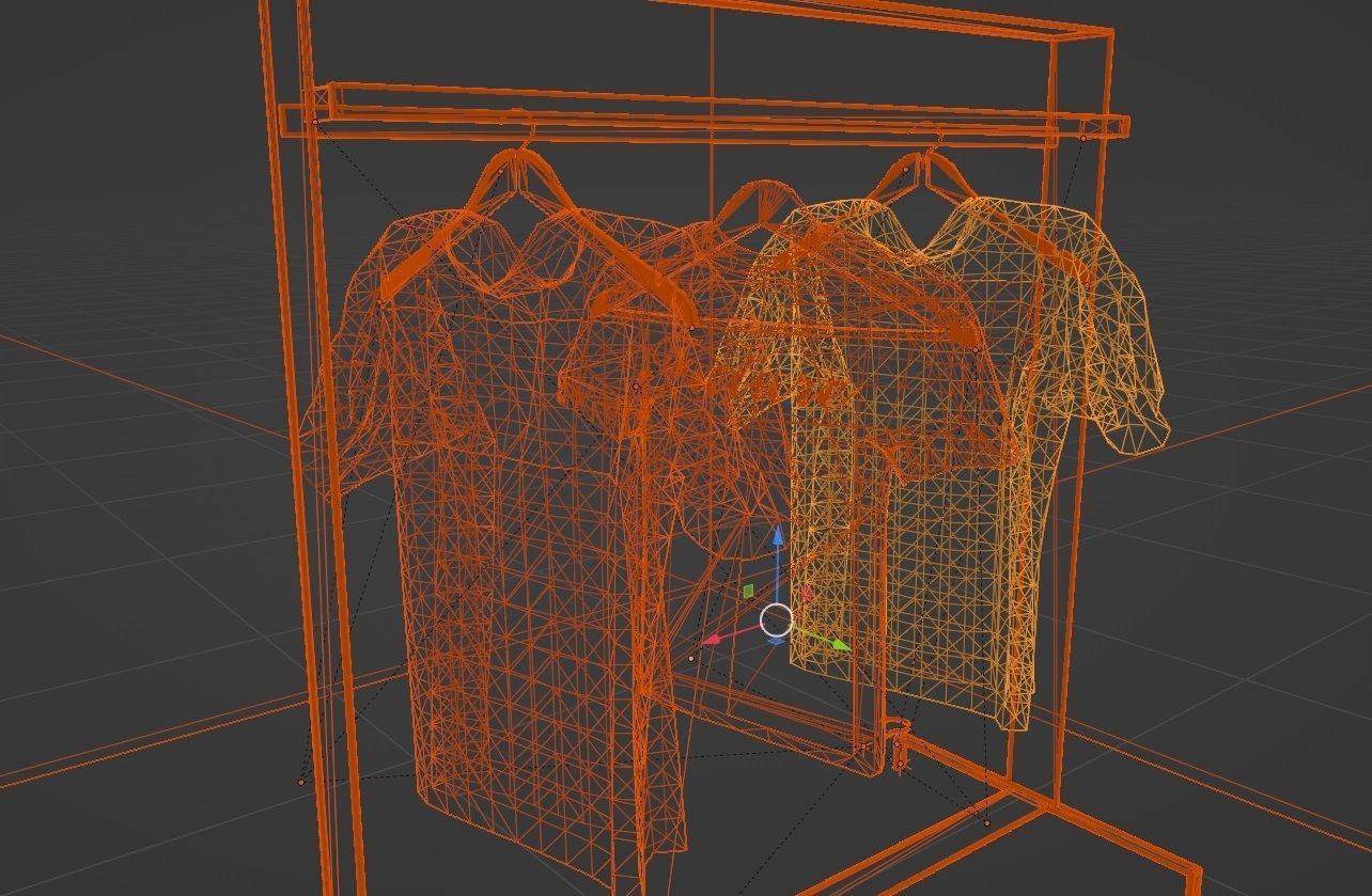 T Shirt t-shirt rack for sims 3D model | CGTrader