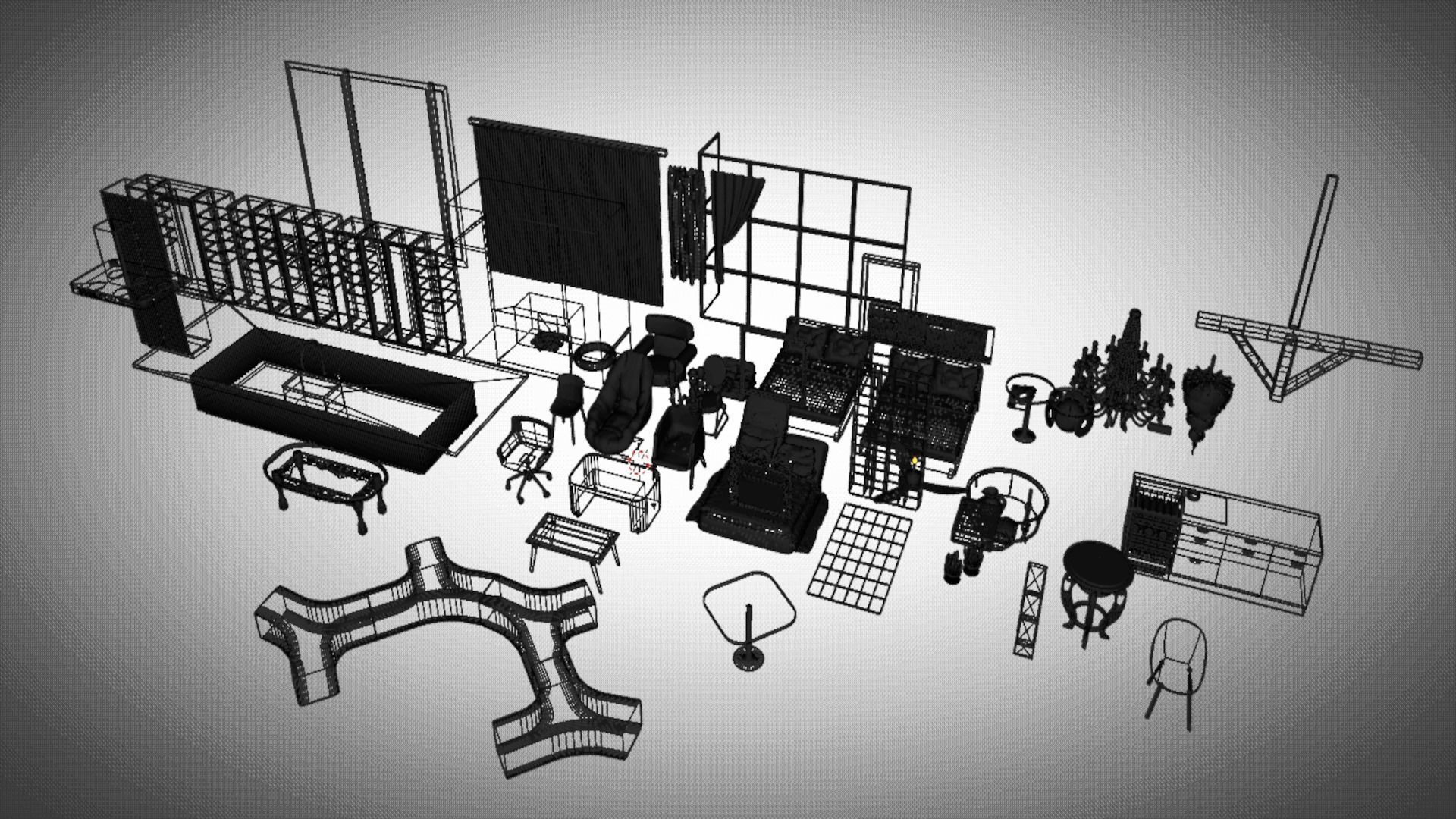 50 Plus Architect interior random models 3D model | CGTrader