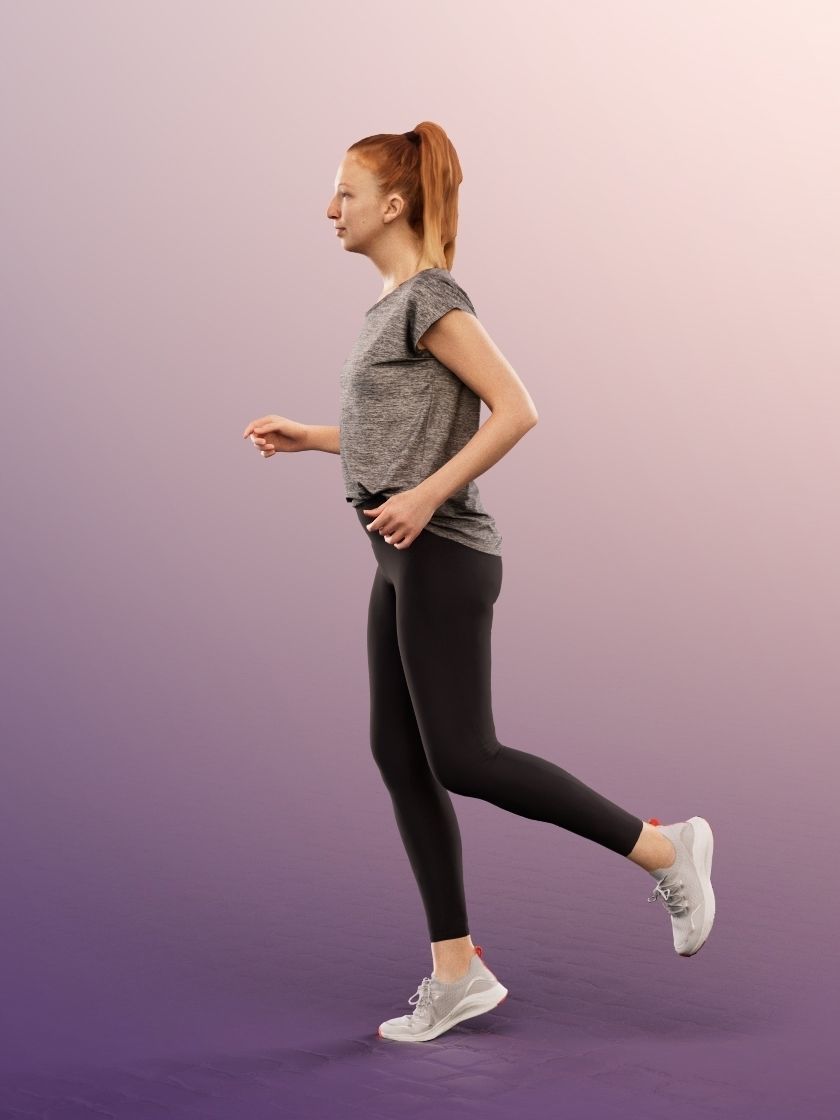 3D model Melina 13466 - Running Athletic Woman VR / AR / low-poly ...