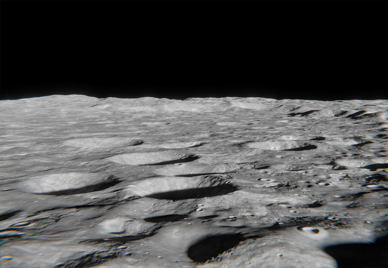 Lunar North Pole And South Pole Terrain - Moon- craters- 3D model ...