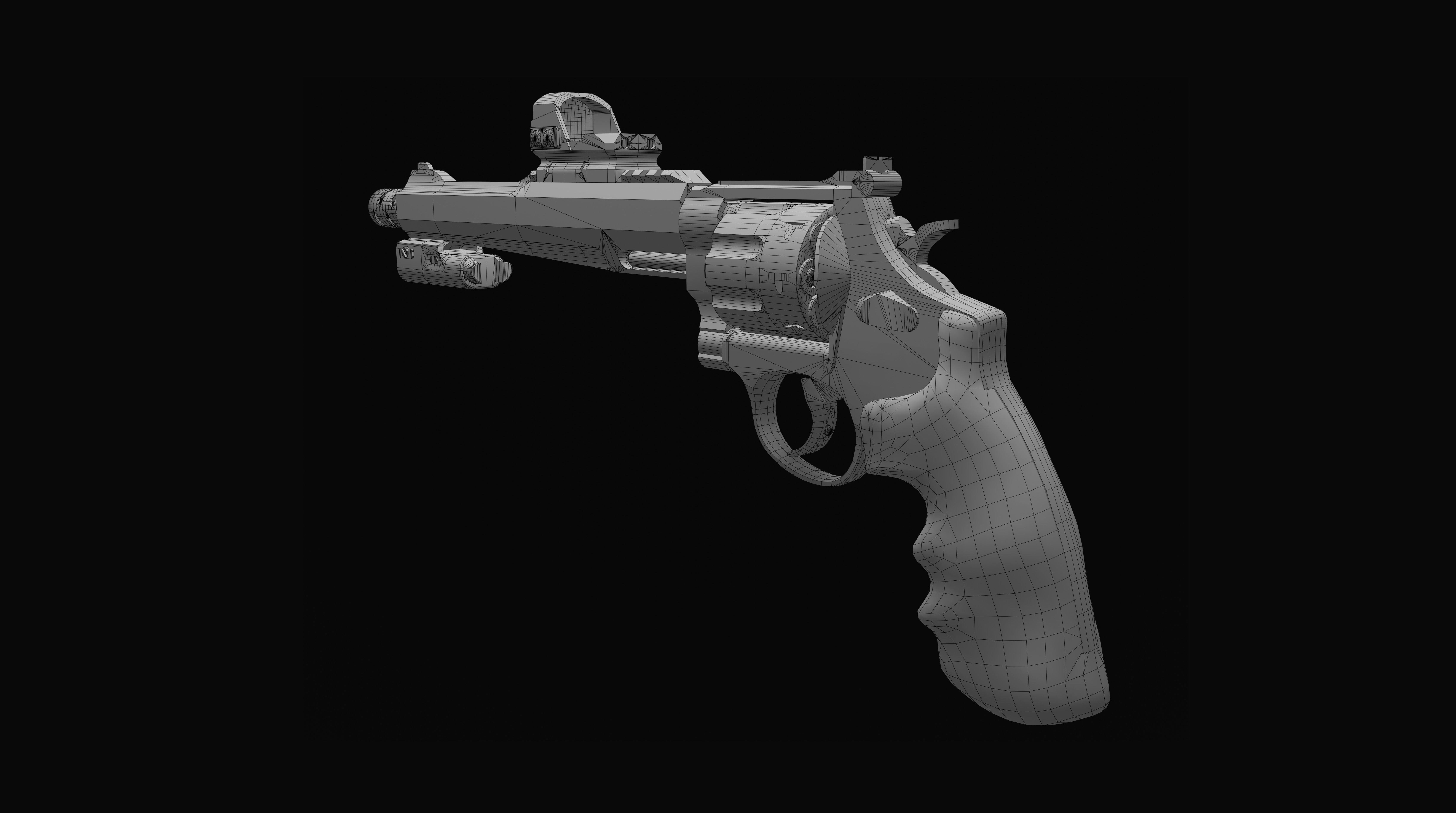 3D model Magnum Revolver Low-poly 3D model VR / AR / low-poly | CGTrader