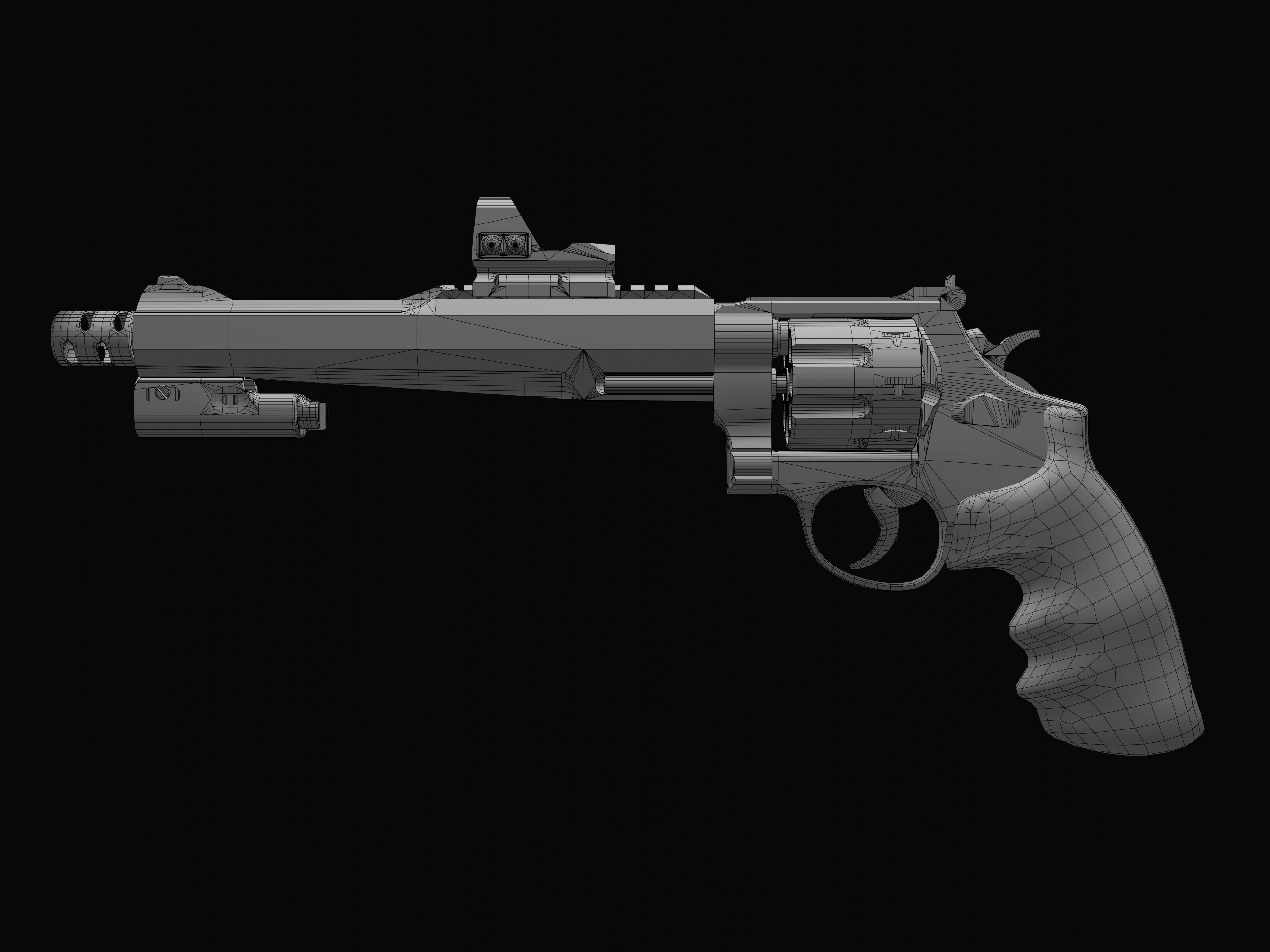 3D model Magnum Revolver Low-poly 3D model VR / AR / low-poly | CGTrader