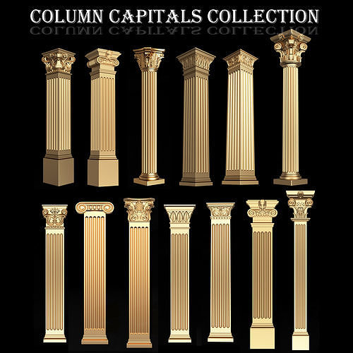 3D model Column Capitals Collection VR / AR / low-poly | CGTrader