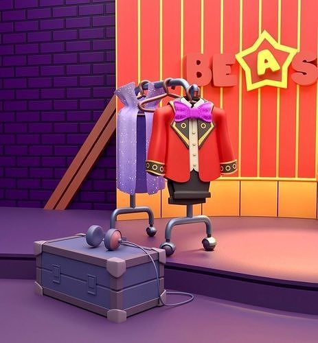 Stylized Cape and Jacket and Pants 3D model | CGTrader