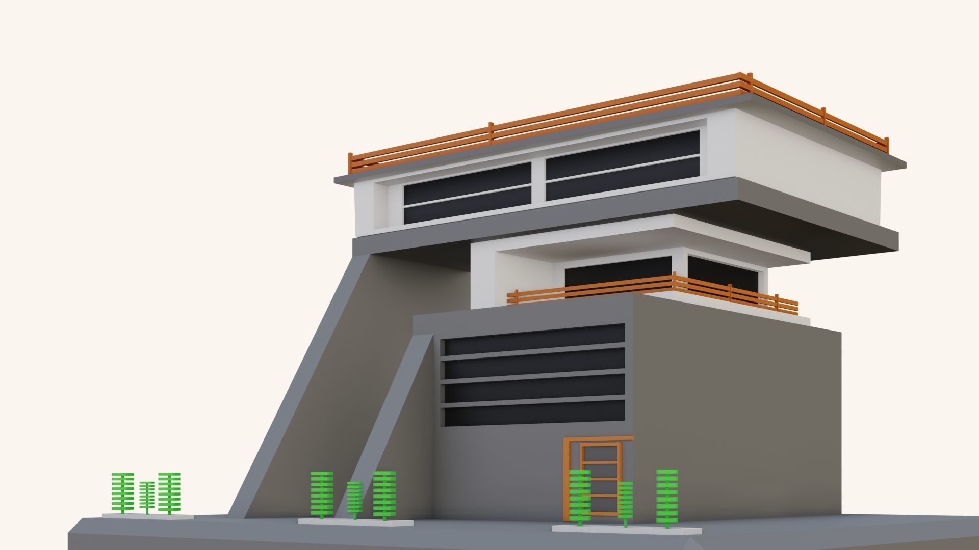 3D model Low Poly Modern House Pack - 20 VR / AR / low-poly | CGTrader