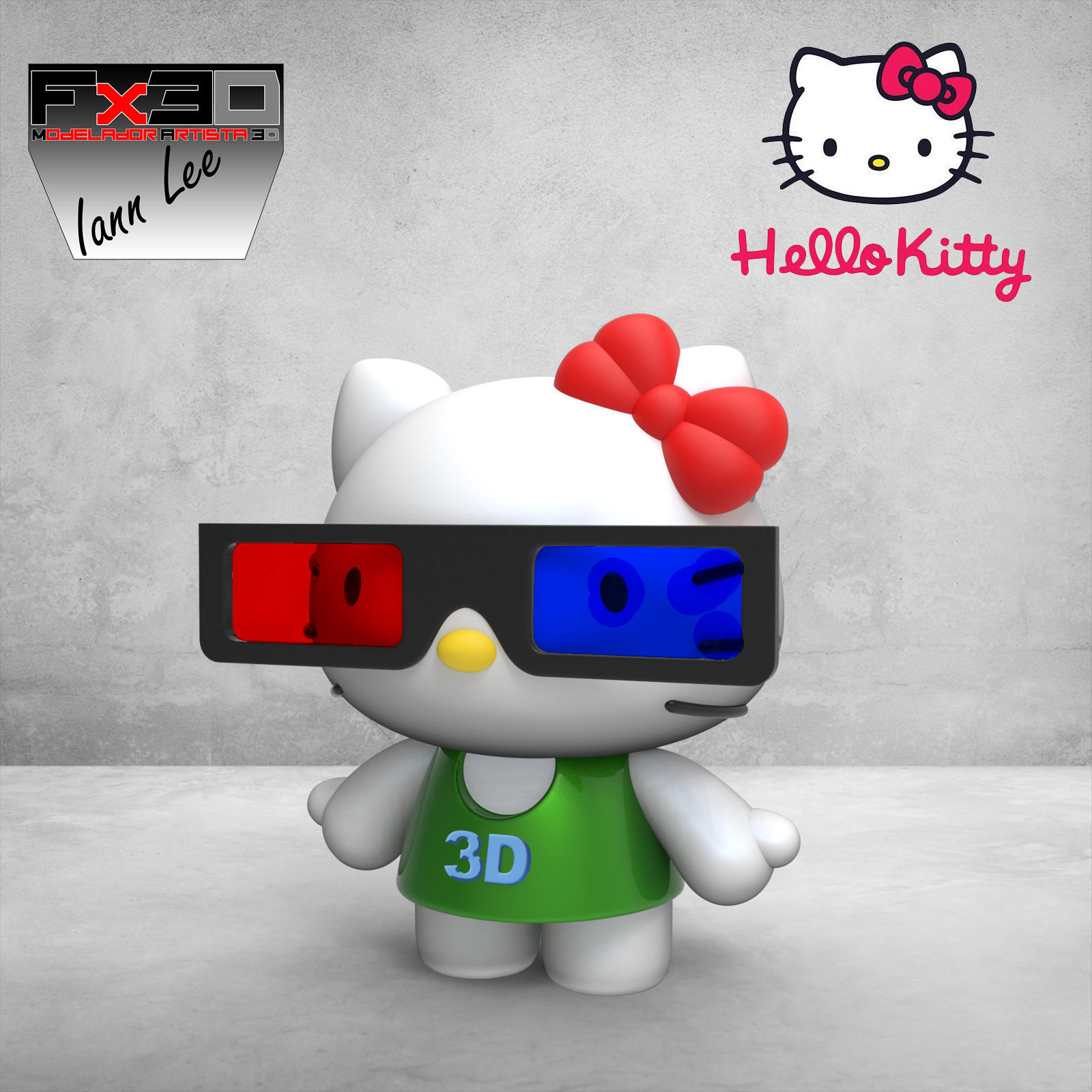 Hello Kitty x 3 Clasica 3D y Moderna STL 3D model 3D printable | CGTrader