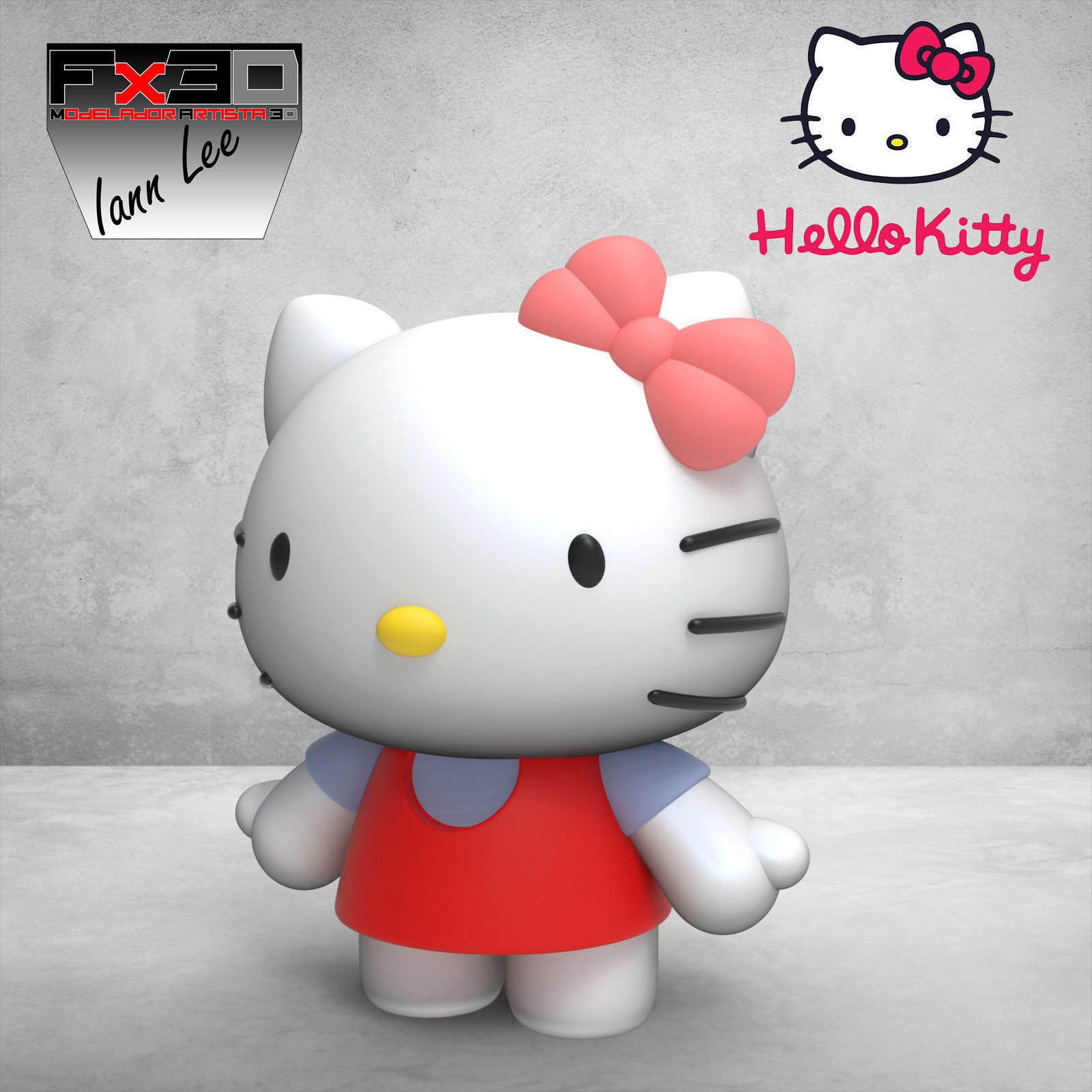 Hello Kitty x 3 Clasica 3D y Moderna STL 3D model 3D printable | CGTrader