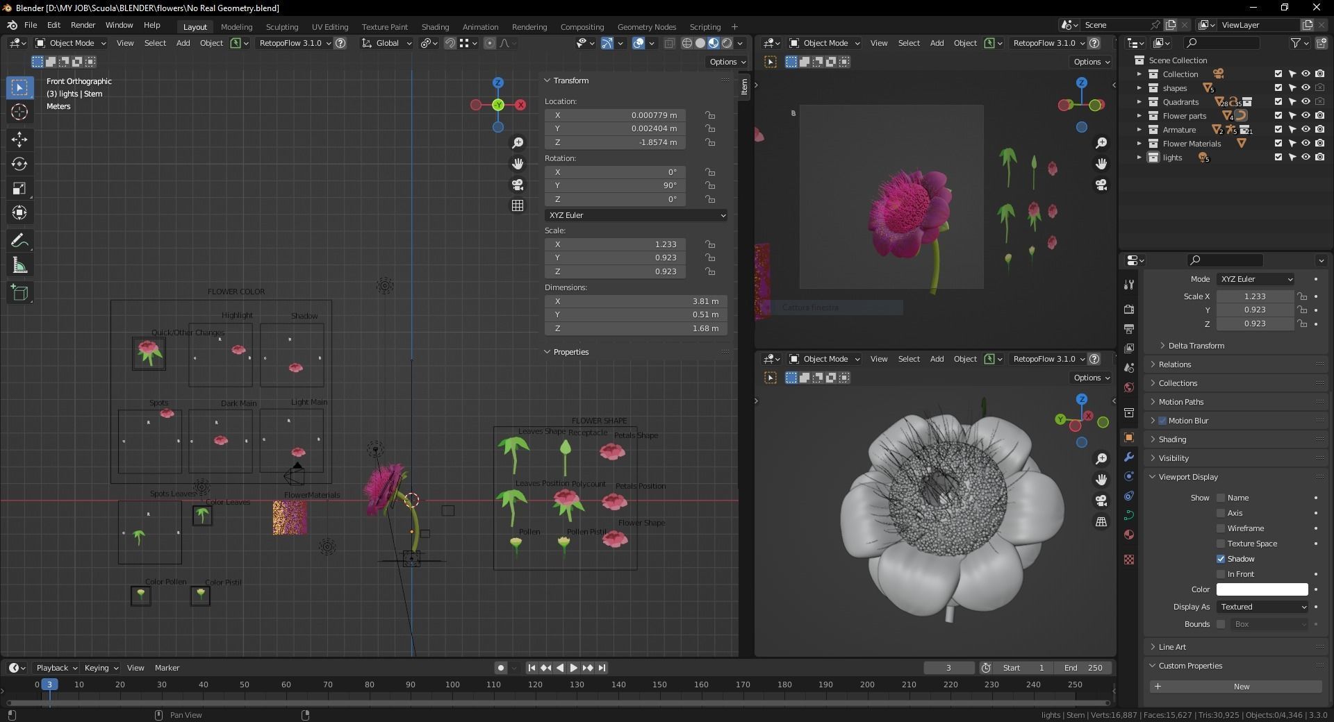 FLOWER CREATOR 3D model rigged | CGTrader